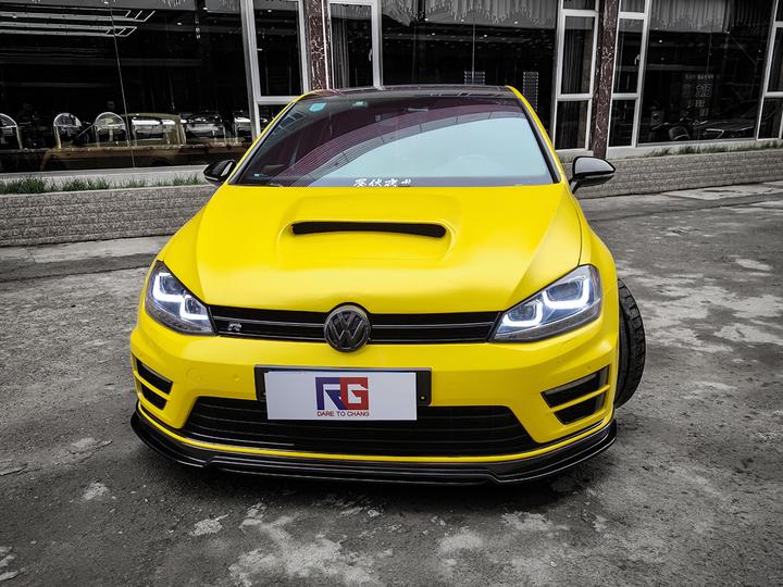 大众高尔夫车身改色电光嫩芽黄 RG瑞集改色膜广州总店 - 知乎