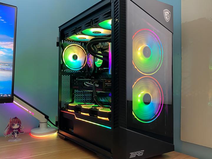 改造微星刀锋100R机箱打造全方位RGB电脑，我只用了这几只XPG风扇 - 知乎