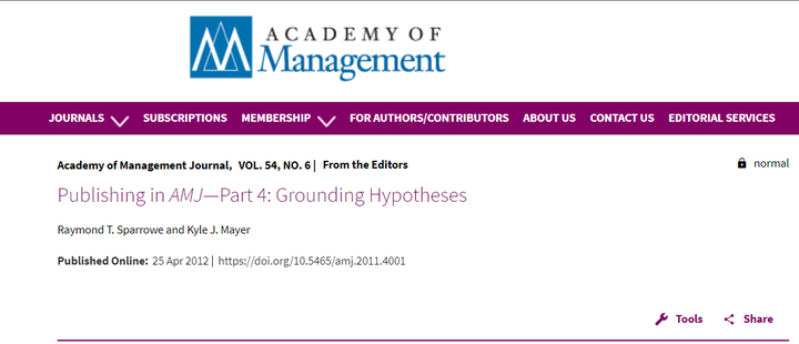 如何构建有效的假设？Publishing in AMJ—Part 4: Grounding Hypotheses - 知乎